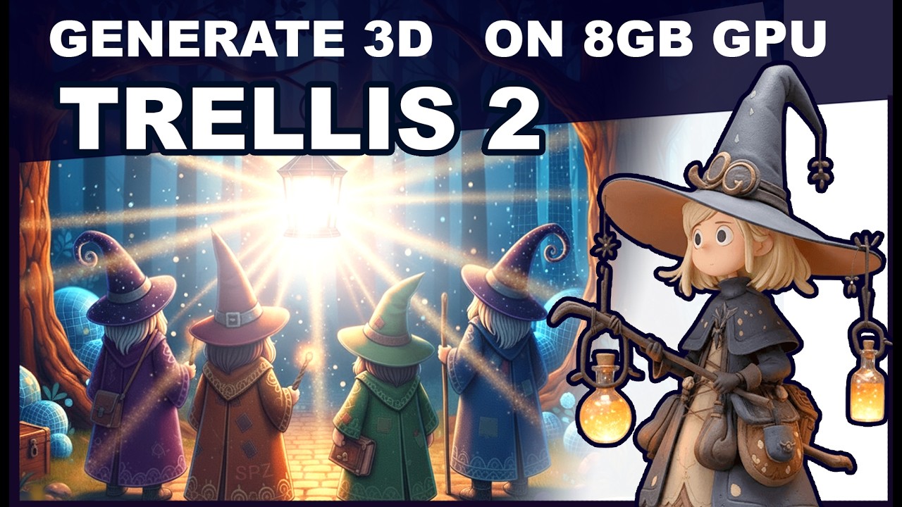 Generate HQ 3D on 8 GB gpu for free (Trellis.2, StableProjectorz)