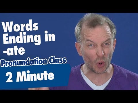 2-Minute Pronunciation Class | Words ending in -ate | Vaughan Tv