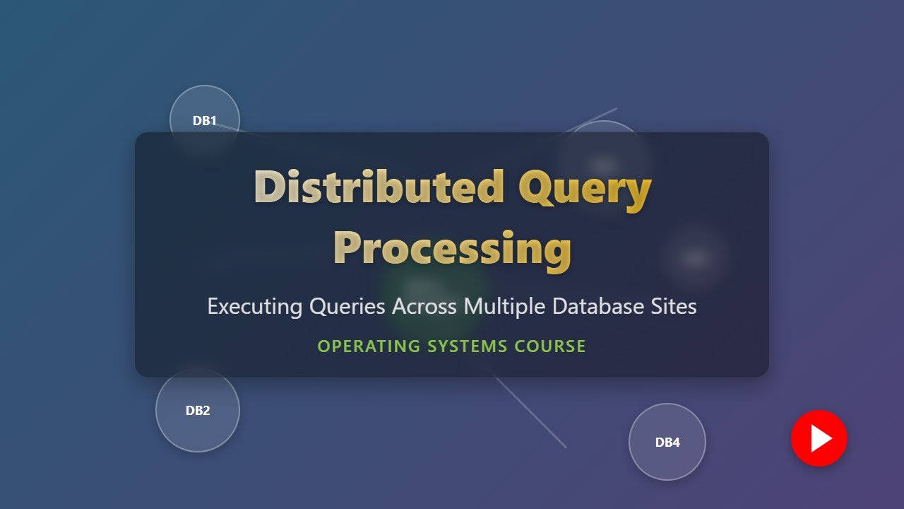 Distributed Query Processing Explained: Database Systems for Beginners