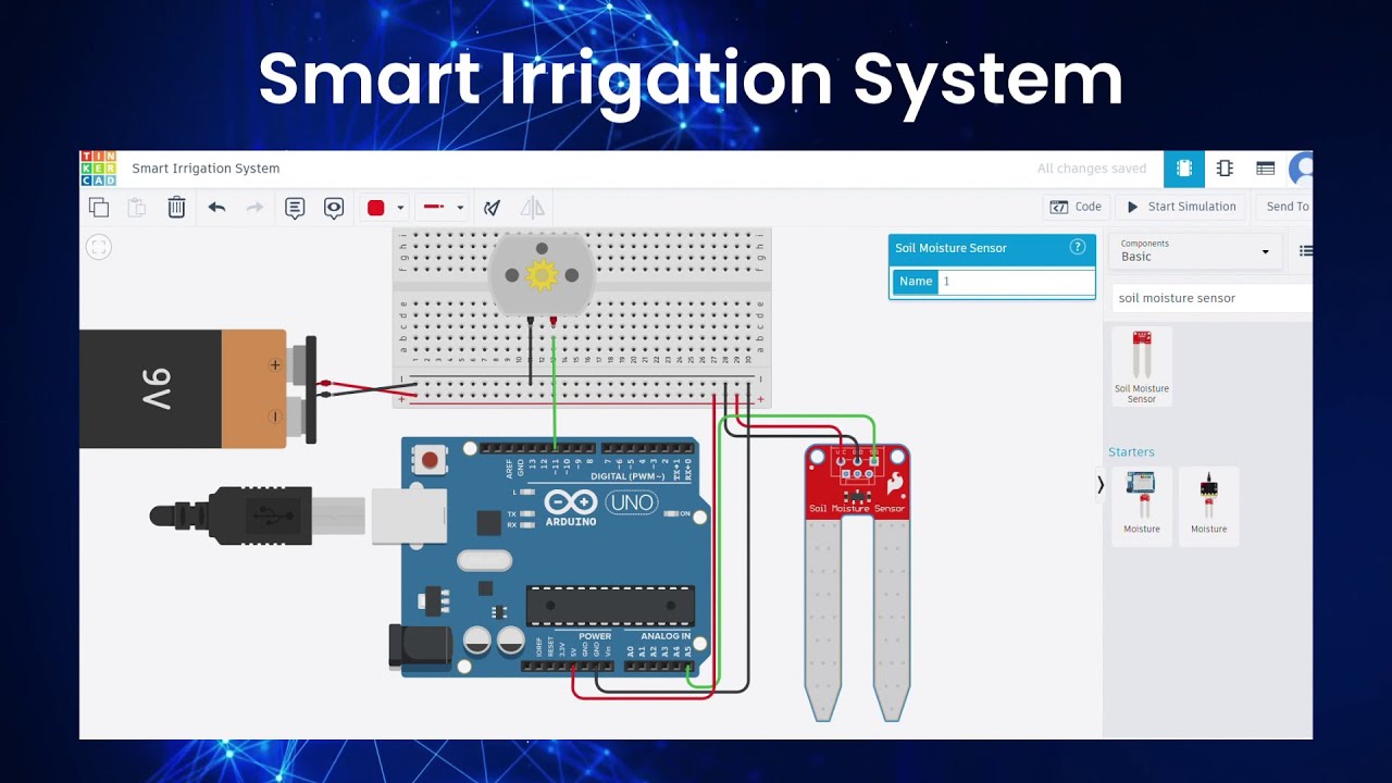 Smart Irrigation System with Arduino | Tinkercad Project