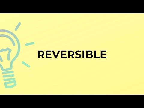 What is the meaning of the word REVERSIBLE?
