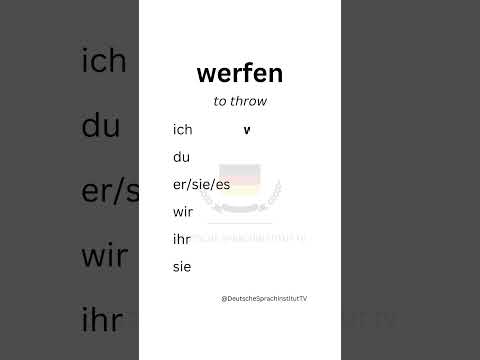 WERFEN Conjugation (Present) | German Verbs (Learn German Fast!) #deutschlernen #conjugation