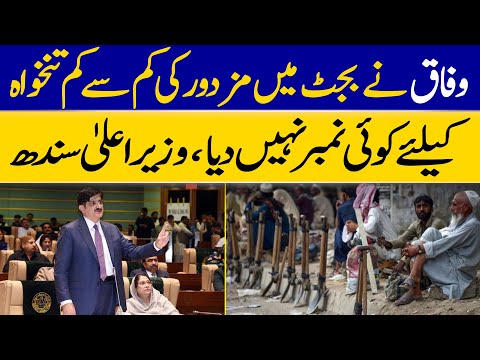 Sindh CM Criticises Federal Budget for Ignoring Minimum Wage | Dawn News