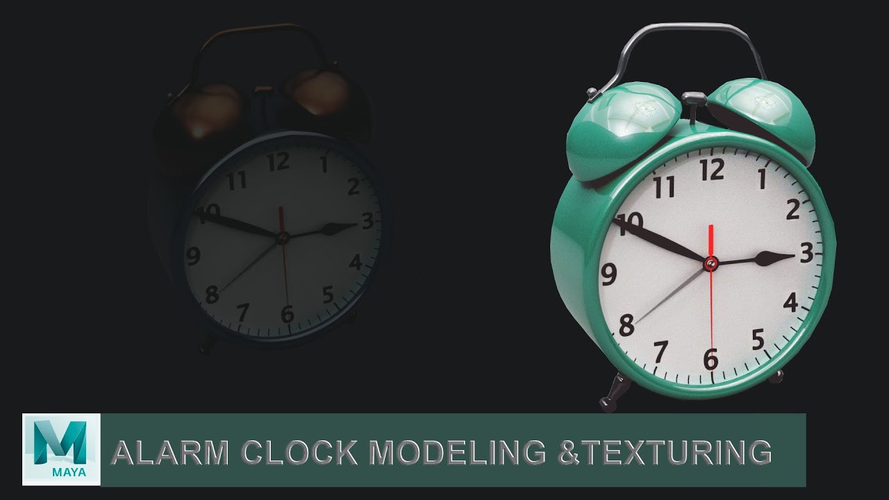 Alarm Clock Modeling & Texturing in Autodesk Maya 2023