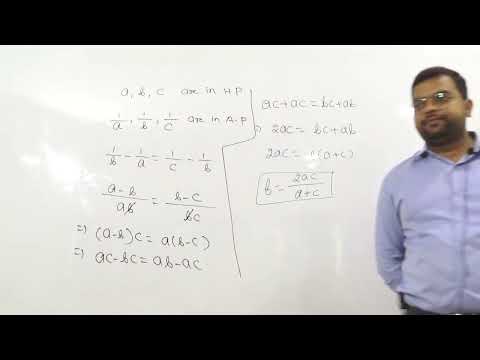 Harmonic Progression (H.P)