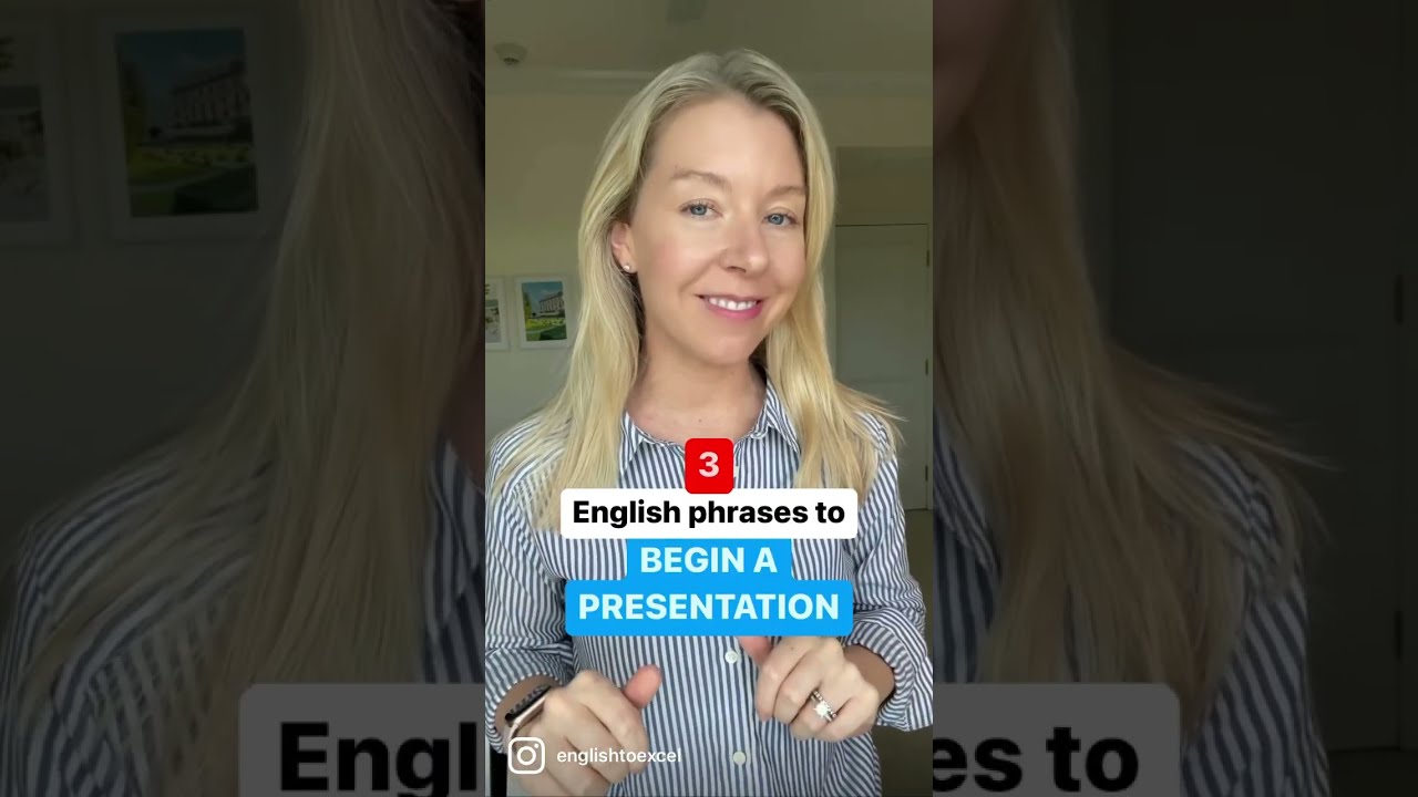 3 Phrases to Begin a Presentation #shorts