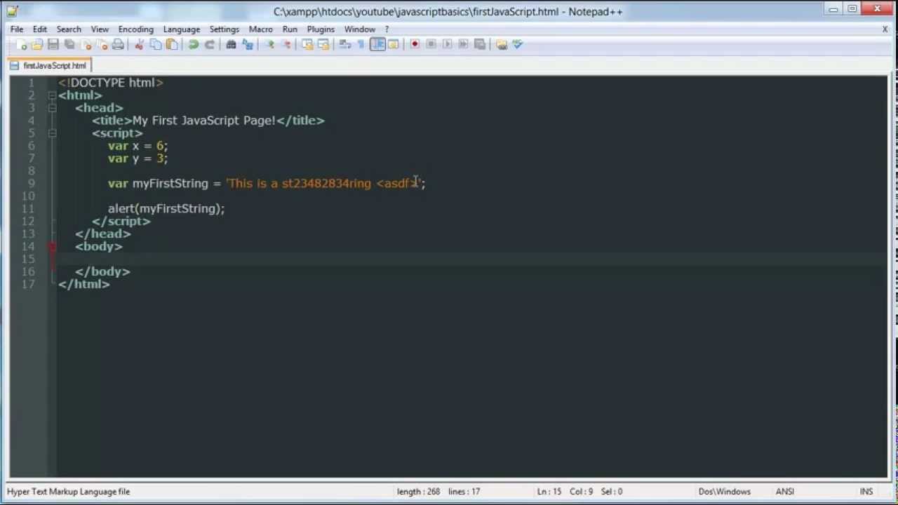 Syntax & Variables - JavaScript Basics Tutorial 2
