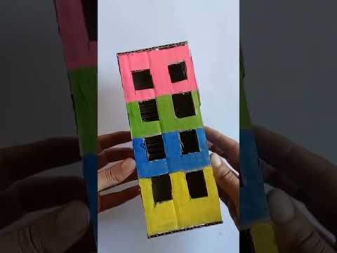 how to make a cardboard building #shorts