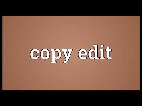 Copy edit Meaning