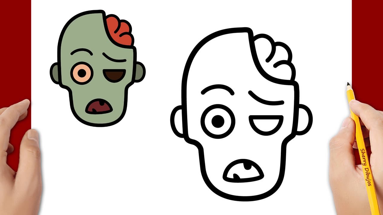 Cómo dibujar un zombie fácil | Dibujos de Halloween Fáciles