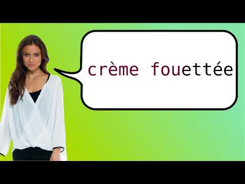 How to say 'whipped cream' in French?