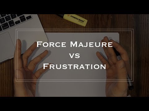 Contract series: Force Majeure vs Frustration