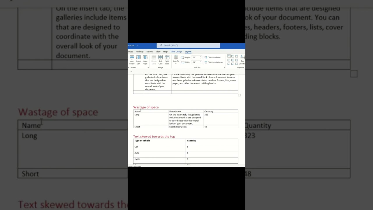 Word Tables secret: Adjust table columns to fit text in Word #mswordtutorials #minhacademy
