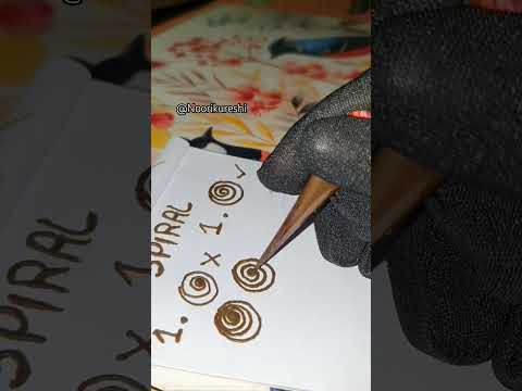 henna basics design || how to learn mehndi for beginners || spiral|| Mehndi Classes||#shorts #mehndi