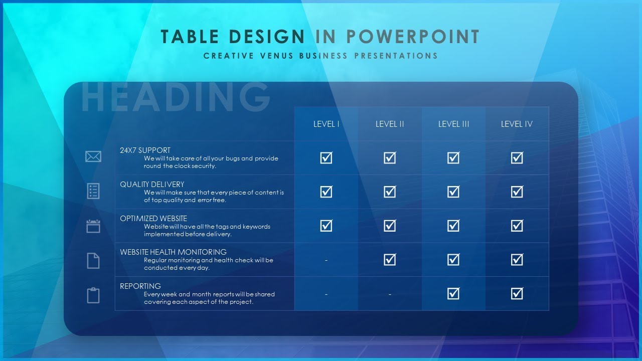 How To Design a Beautiful #Data #Table #Slide in Microsoft Office 365 PowerPoint Presentation PPT