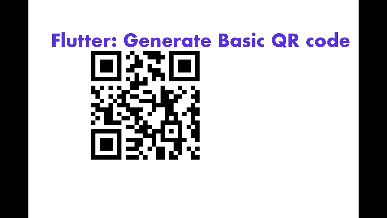 Flutter: generate a basic QR code