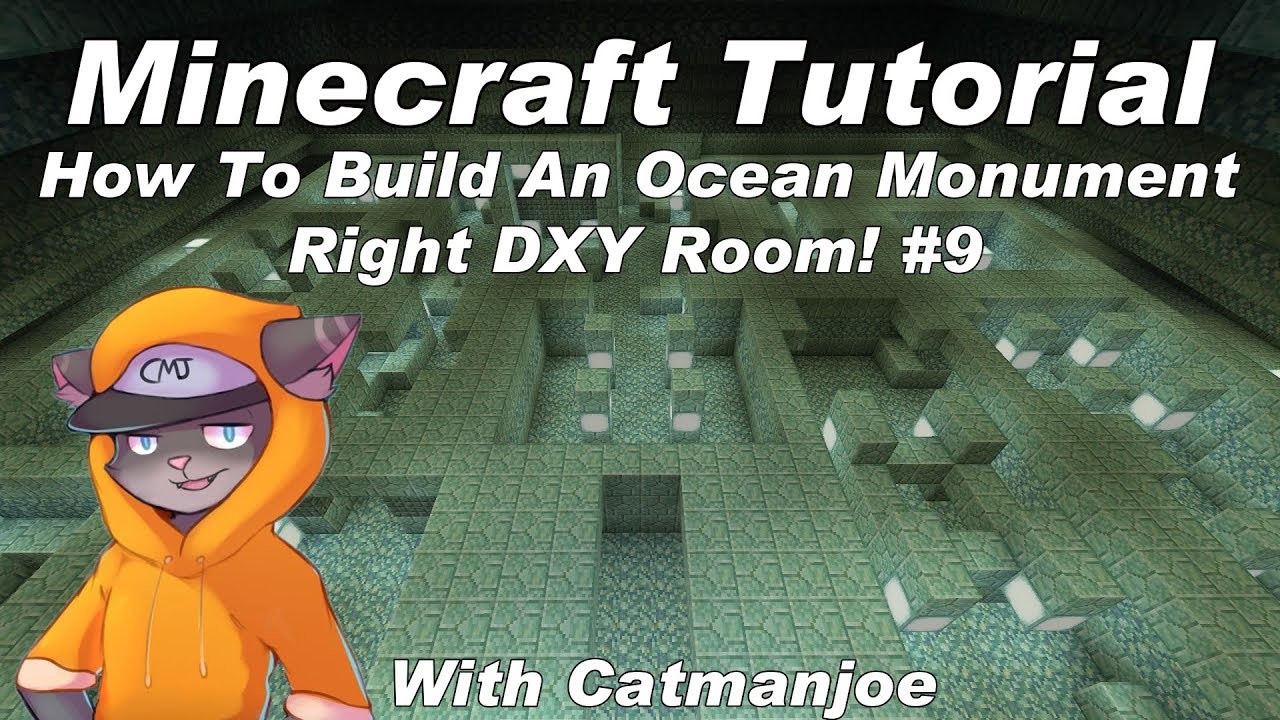 Minecraft Tutorial - How To Build An Ocean Monument #9 - Right DXY room!