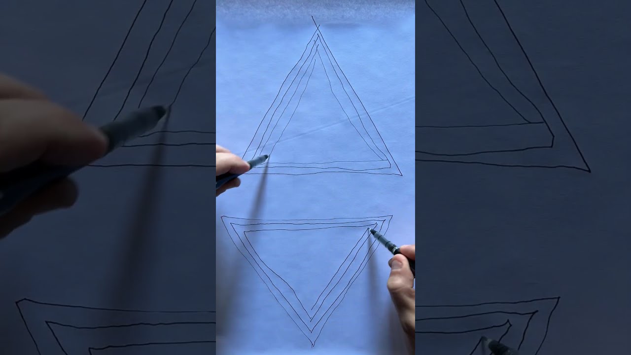 Sketching Practice - Brain Training Triangles #brainexercise #art