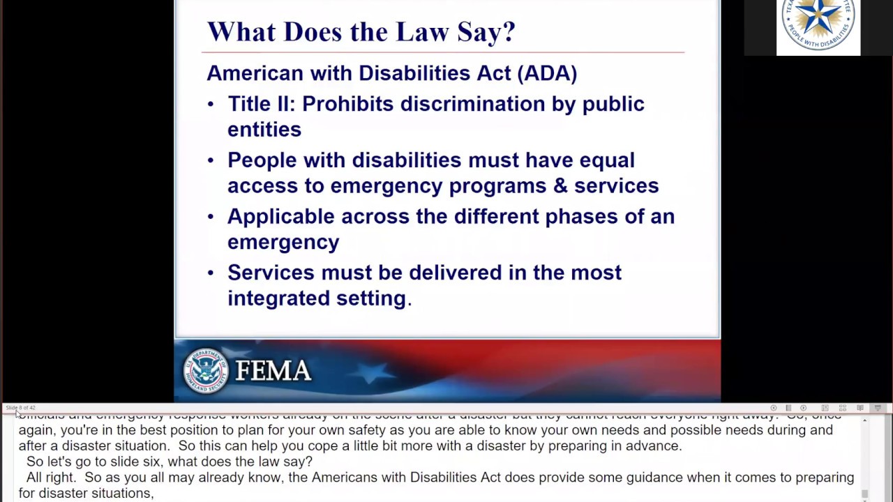 Preparing for the Unexpected: Emergency Preparedness for Individuals with Disabilities