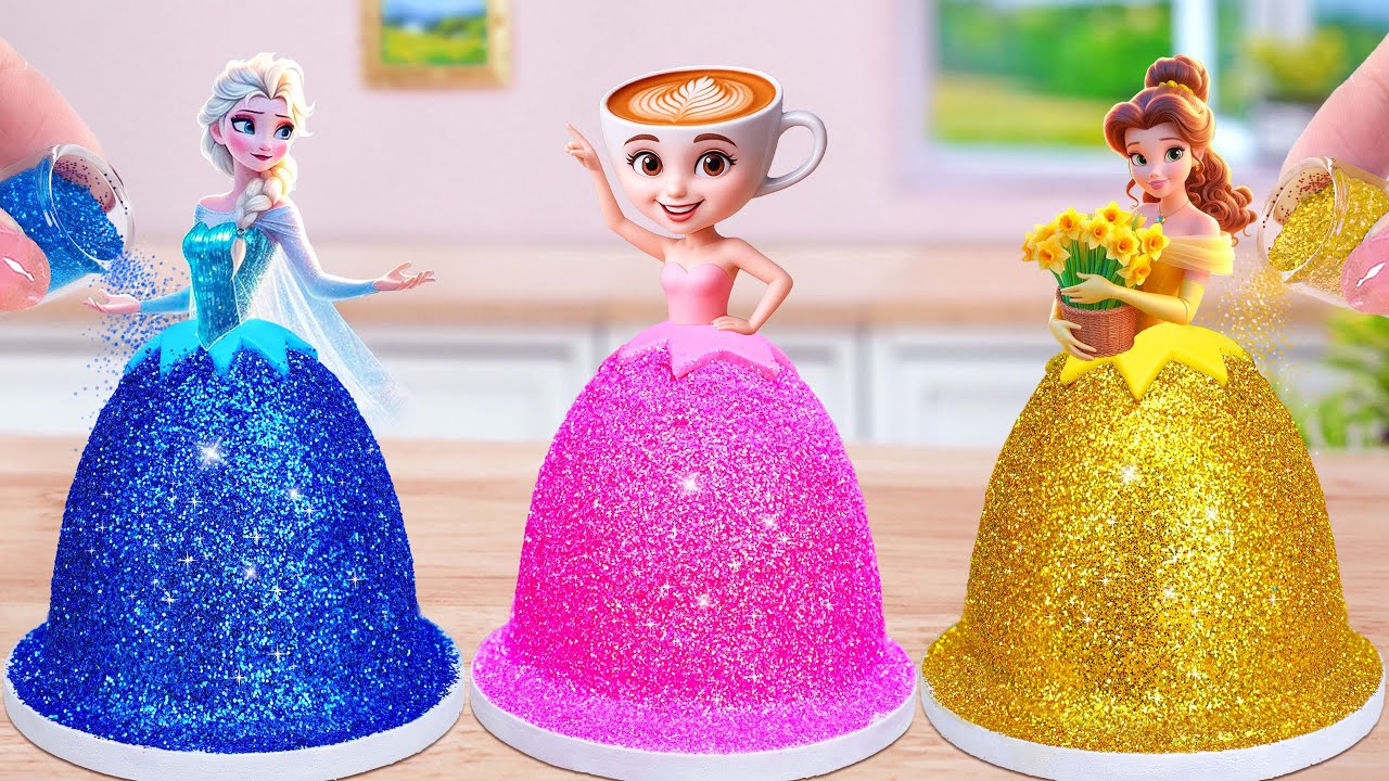 Princess Cake & Ballerina Cappuccina Cake💗Satisfying Miniature Pull Me Up Cake Baking Recipe