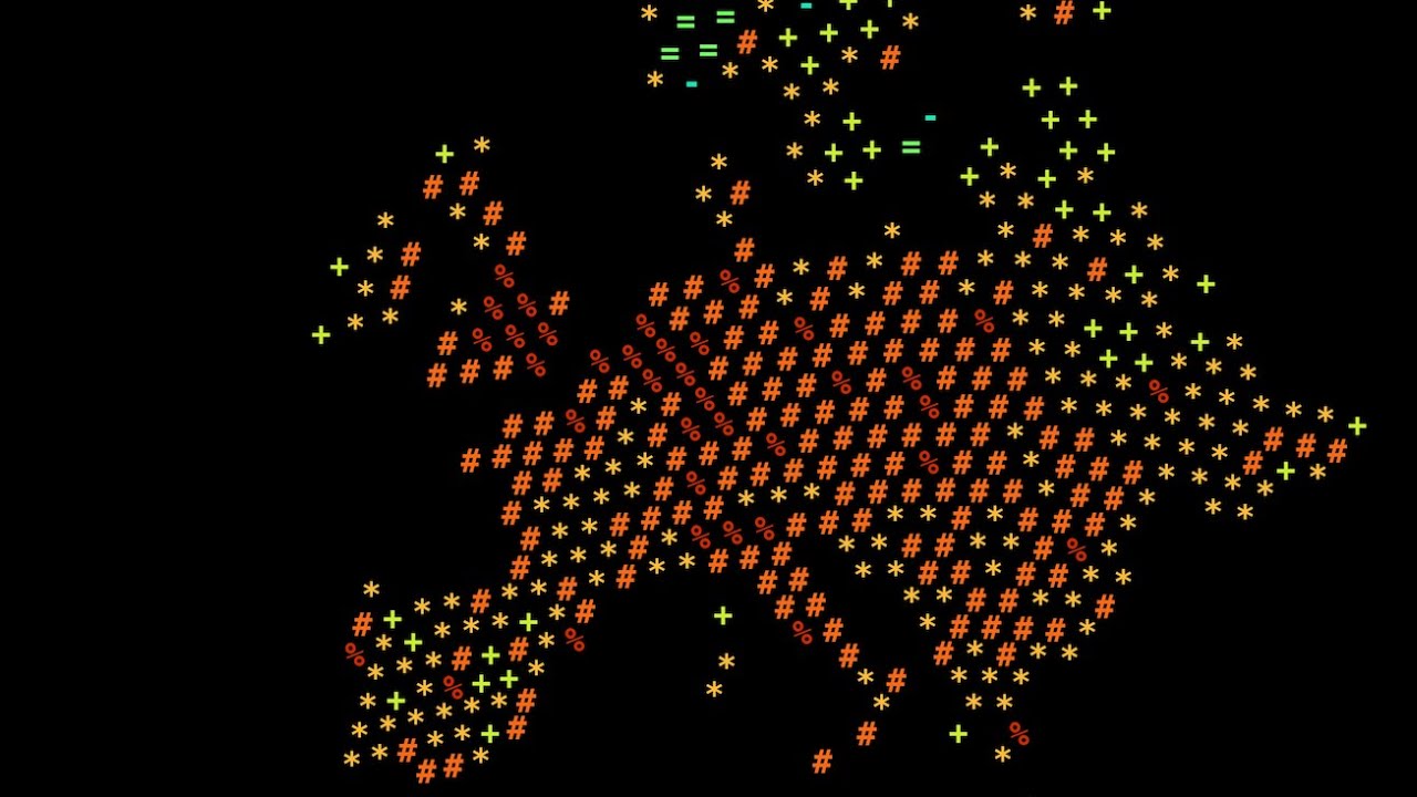 Mapping Population Density with ASCII Art - Minimal Map Using Python | #30DayMapChallenge (11/30)