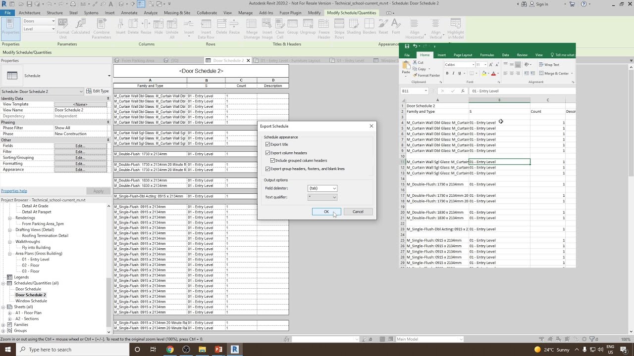 How to Export Revit Schedules to Excel: Quick Tutorial