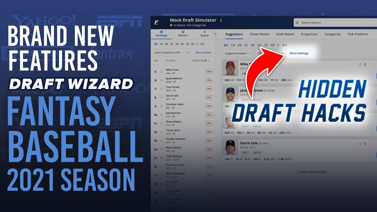 Draft Wizard Fantasy Baseball: New Features for 2021