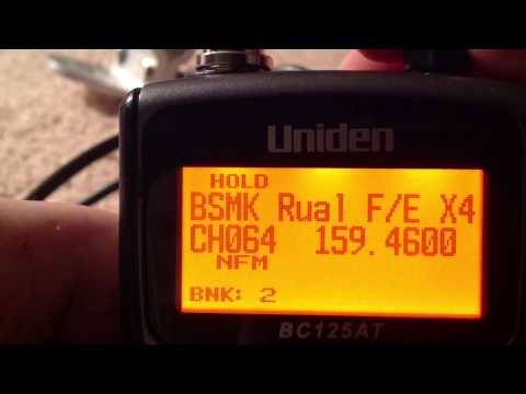 Programmed Scanner Frequencies