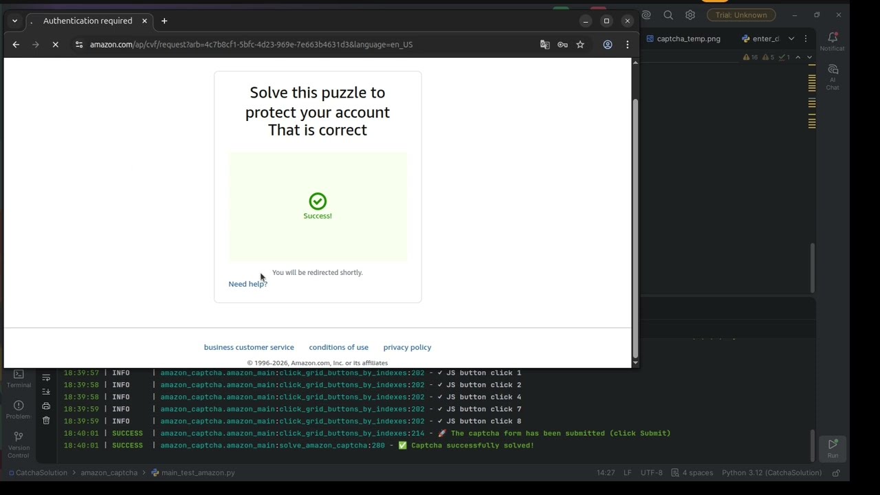 Amazon Captcha Solved! (Python + Selenium)