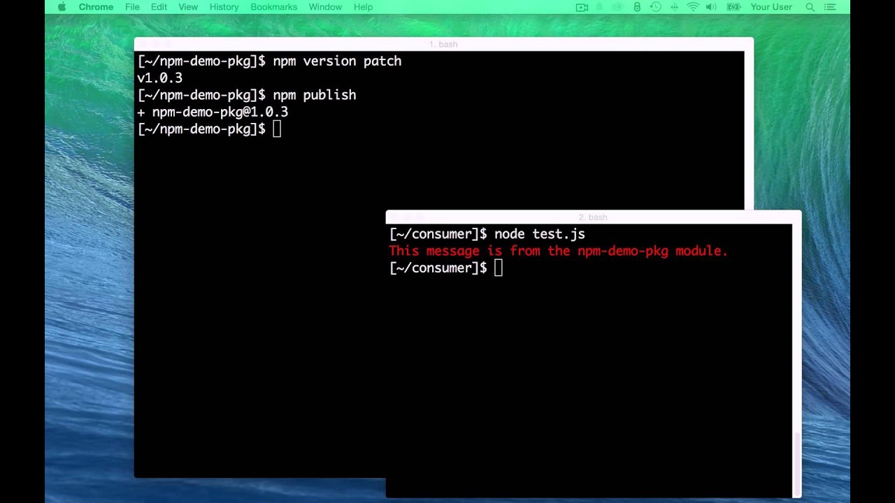Semantic versioning and npm