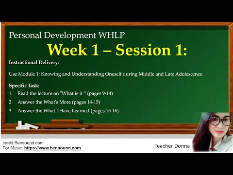Week 1 Session 1 Personal Development