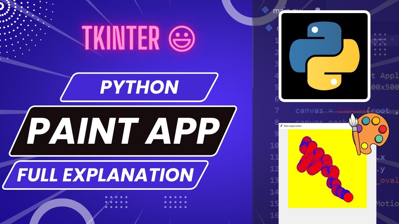 Python Paint App using TKinter | Full explanation