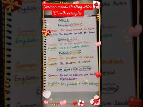 german words starting letter "C" with examples #educational#german words # learning# viral short