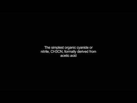 acetonitrile video Dictionary meaning and pronunciation