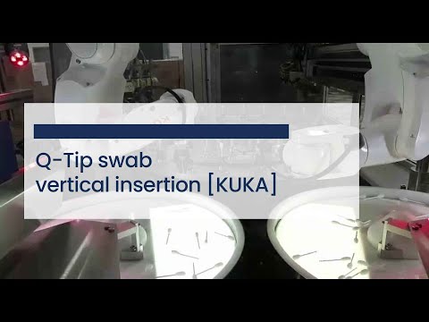 FlexiBowl® 500 Parts Feeder | Q-tip Swab Vertical Insertion [KUKA – Medical & Pharma]