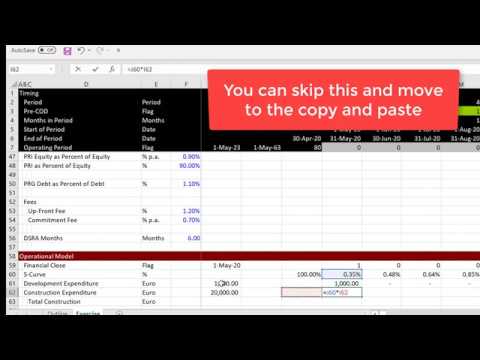 Creating Project Finance Model Pre-COD with DSRA, Withholding Tax, PRI, Fees