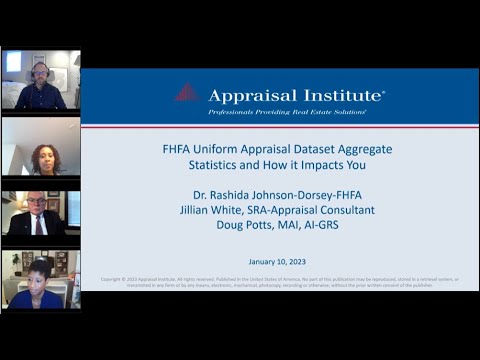 Webinar: FHFA Uniform Appraisal Dataset Aggregate Statistics and How it Impacts You