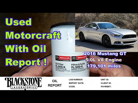 Motorcraft Oil Filter FL500S Cut Open With Oil Analysis