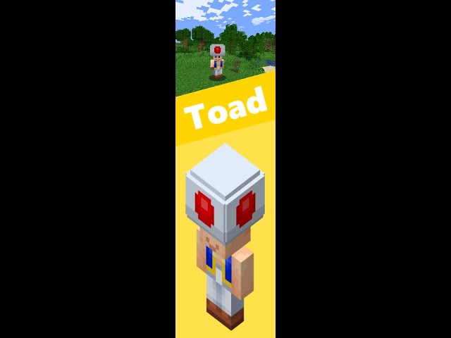 Minecraft Super Mario, Toad (3D skin Java) #SuperMario Minecraft Mod