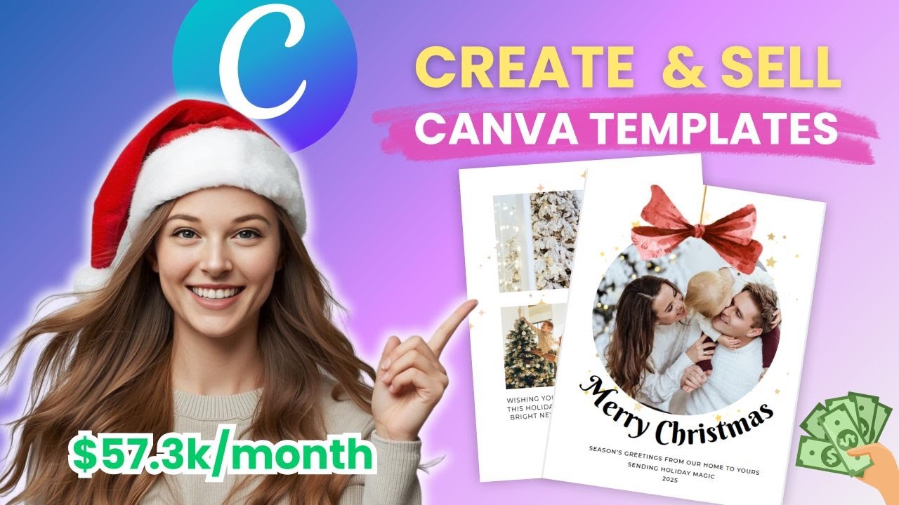 How to Create Christmas Card Canva Templates & Make Money Online