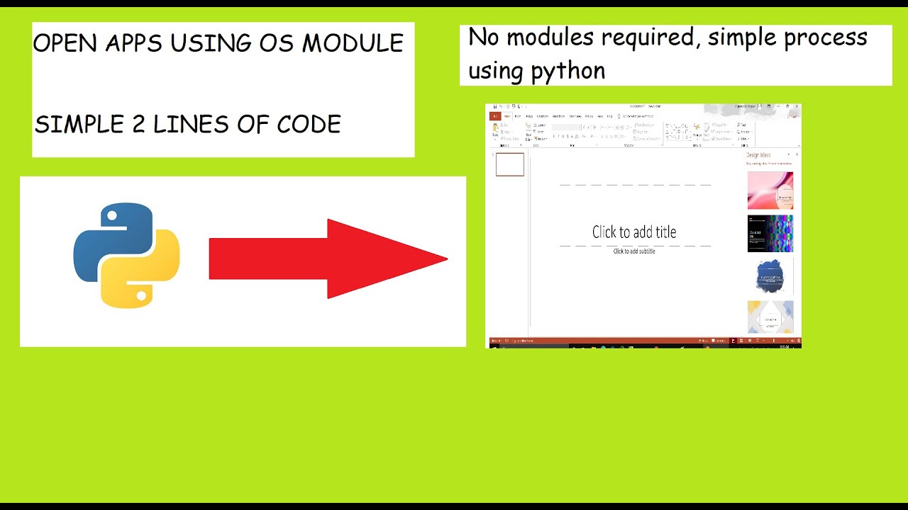 How to open apps using OS Module in python