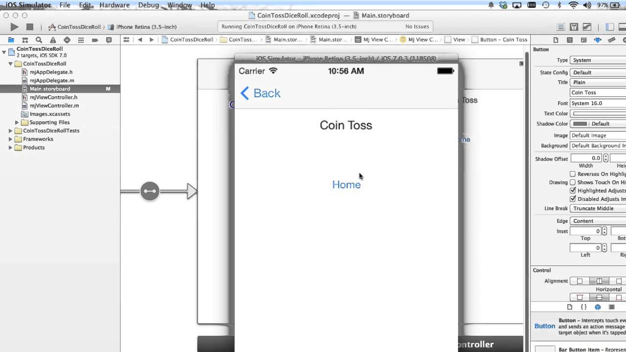 Xcode Tutorial 4 - Adding a Navigation Controller to your Storyboard