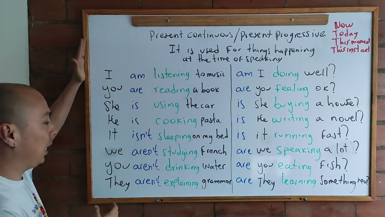 presente continuo/presente progresivo