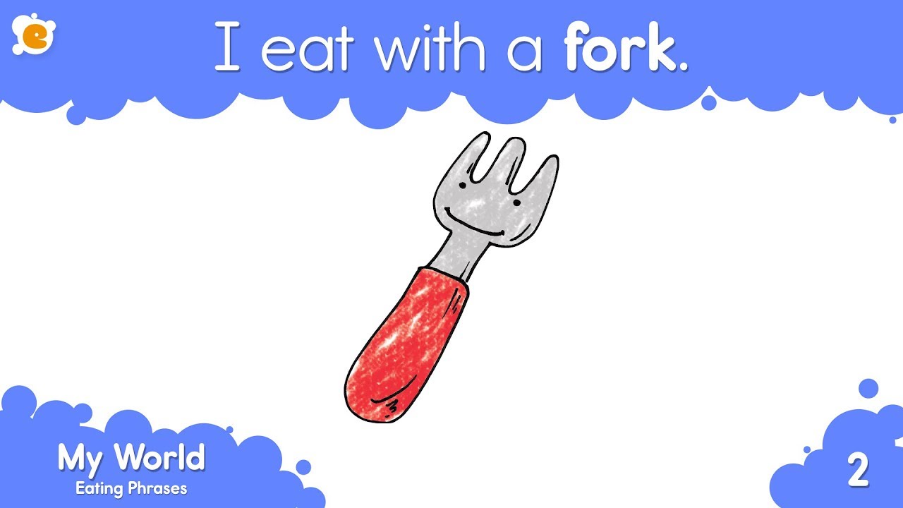 I Eat With A Fork - Dinnertime Vocabulary and Pattern Practice