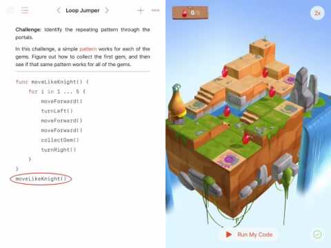 Swift Playgrounds iPad app - Loop Jumper