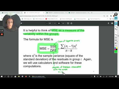 MATH& 146 Video 34A The ANOVA Test