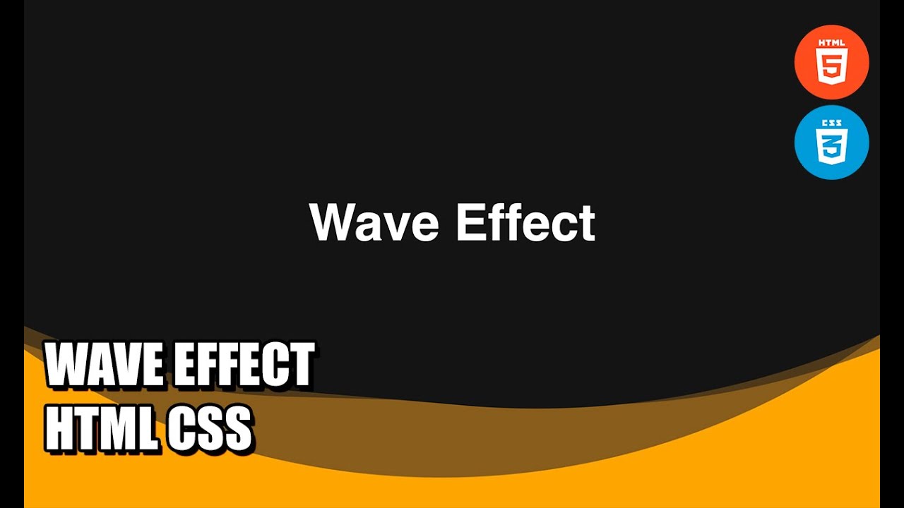 Waves Effect HTML CSS | How to make Waves Animation?