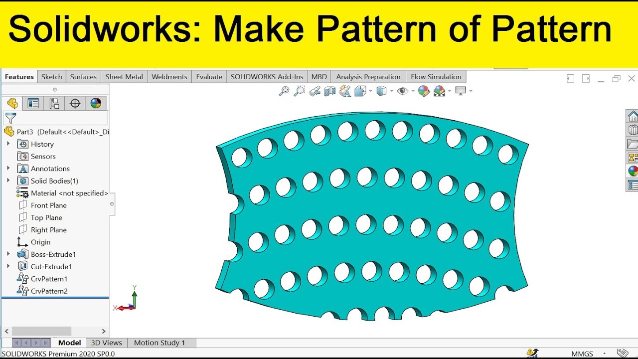 Make pattern of a curve driven pattern in SOLIDWORKS