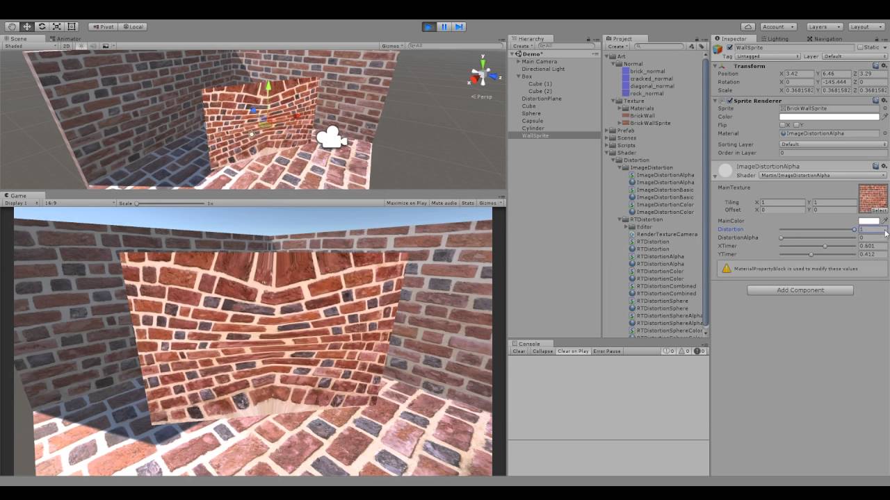 Image distortion shader Unity3D