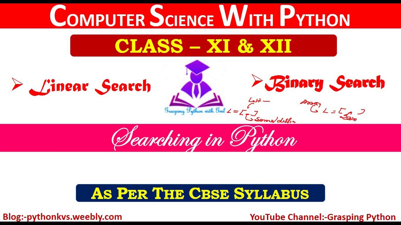 Searching in Python| Linear Search | Binary Search | Linear Search with Function| Searching Function